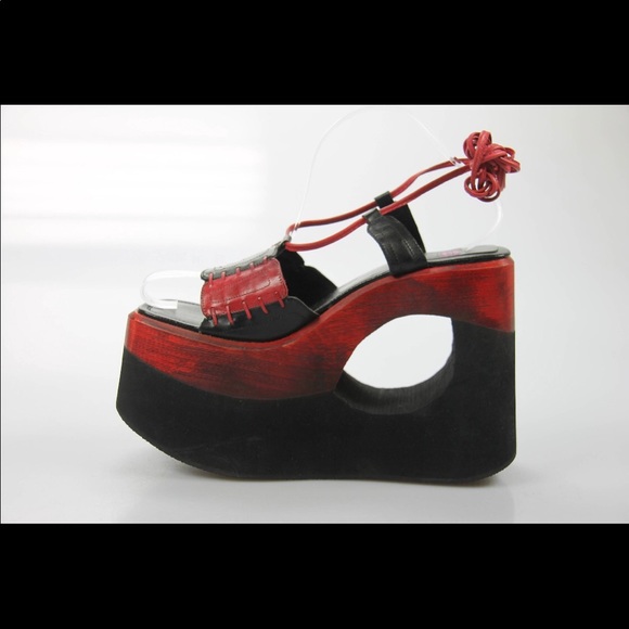 Buffalo London | Shoes | Vintage Platform Shoes Sandals Rave Club Dance ...